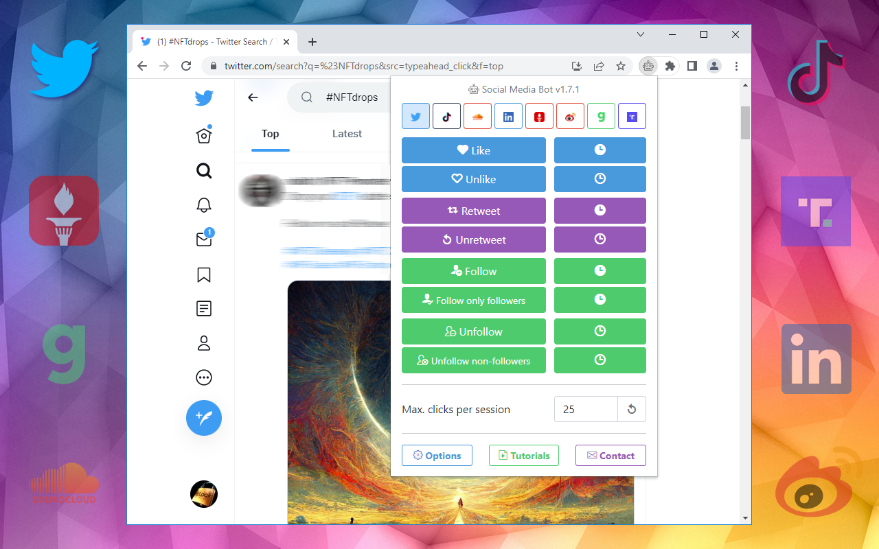 Social Media Bot Screenshots — Growbot for Twitter, TikTok, SoundCloud ...